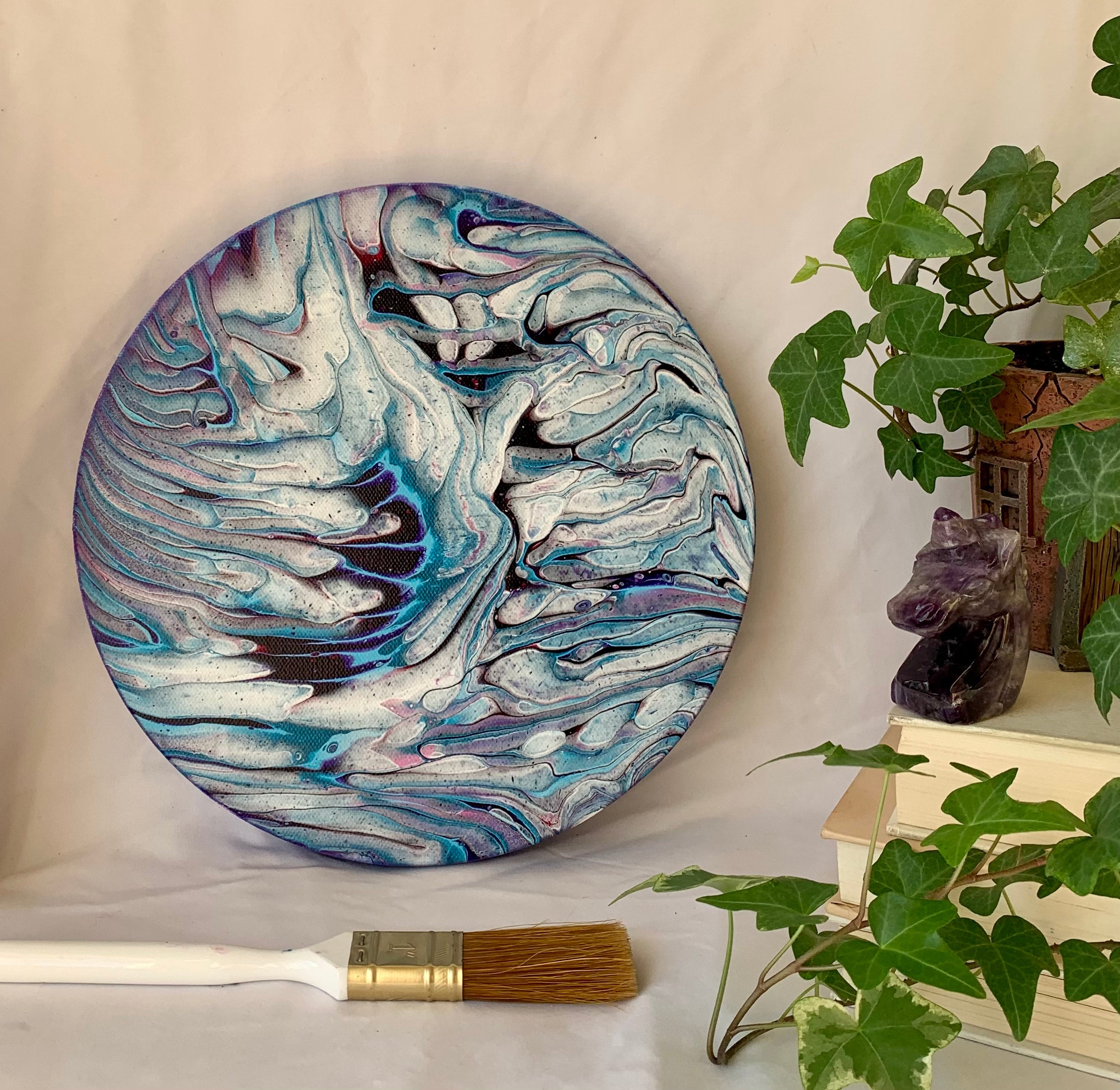 Abstract Acrylic Pour Painting Art - Arctic | Grow Flow Let Go